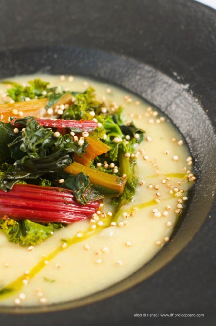 Purè di fave alla turca, con verdure e quinoa soffiata - Il Fior di Cappero